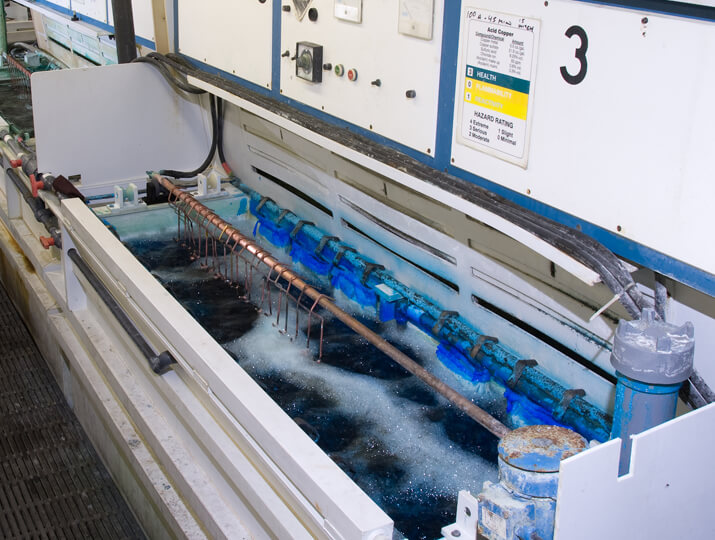 Plating Tanks Show Chemical Degradation and Environmental Stress ...